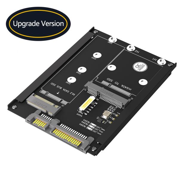 2 en 1 Combine M.2 NGFF Key B & MSATA SSD à SATA3 Adaptateur intégration transparente