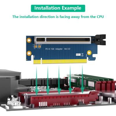 China Pci-E 16x Riser Card PCI Express 3.0 16X Extension Cable 90 Degree High Speed Riser Card for sale