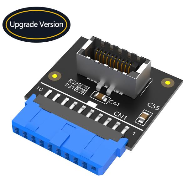 Versione di aggiornamento Verticale USB 3.1 Pannello anteriore Socket Key-A Type-E a USB 3.0 20Pin Header Adapter di estensione maschile