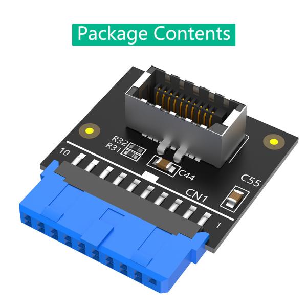 Versione di aggiornamento Verticale USB 3.1 Pannello anteriore Socket Key-A Type-E a USB 3.0 20Pin Header Adapter di estensione maschile