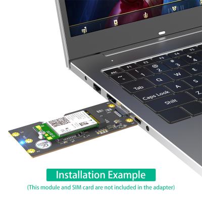 Cina Collegatore USB 3.0 Tipo-A a M.2 NGFF Key-B Wireless Adapter Card 1 slot SIM standard per modulo GSM modem 5G 4G LTE WWAN in vendita