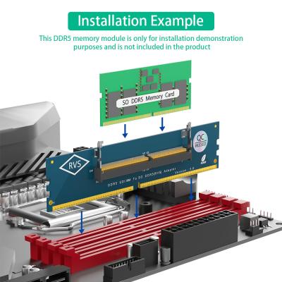 Chine Laptop DDR5  RAM to SO DDR5 U-DIMM Desktop Adapter Card, Memory Tester SO DDR5 to DDR5 U-DIMM Converter à vendre