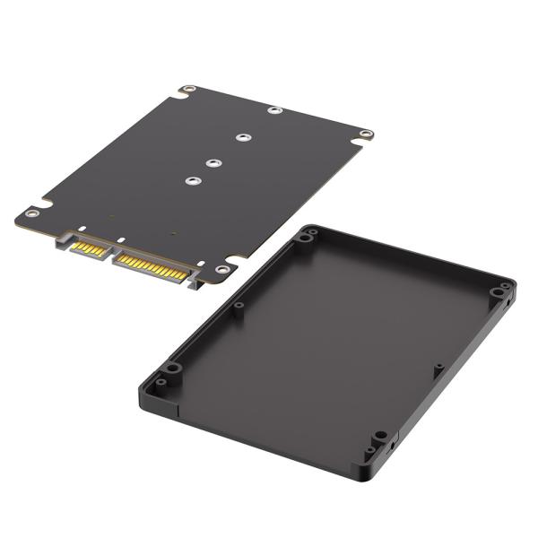 M.2 SSD a 2.5 SATA Contenitore, B & M Key SATA SSD Converter a 2.5 Inch SATA 3.0 Card con custodia in plastica da 7 mm