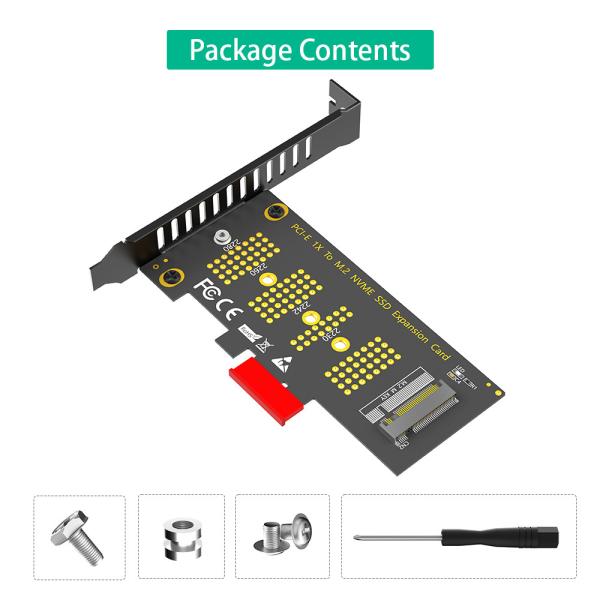 M.2 NVMe SSD NGFF TO PCIE X1 scheda di adattamento M Scheda di interfaccia chiave Supporto PCI Express 3.0 x1 Supporto NVMe SSD 2230-2242-2260-2280 Dimensione