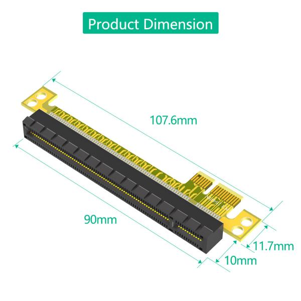 PCI-E Express 1x a 16x Extender Riser Card Adapter Estensione maschile a femminile per schede grafiche