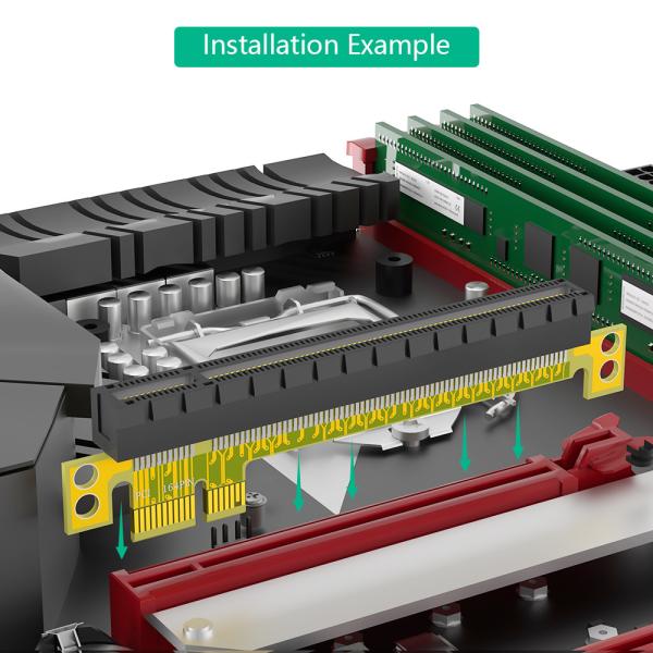 PCI-E Express 1x a 16x Extender Riser Card Adapter Estensione maschile a femminile per schede grafiche