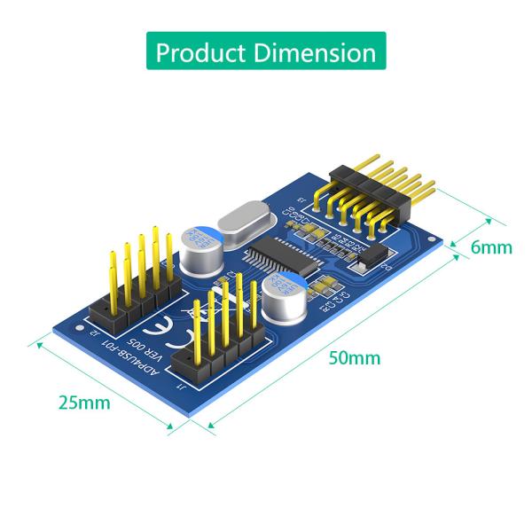 Cavo di estensione USB 2.0 9Pin Maschio da 1 a 2 Femminile per scheda madre