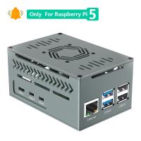 Quality Raspberry Pi 5 Aluminum Case with 4010 PWM Fan and Copper Heatsinks Support Official Active Cooler for sale