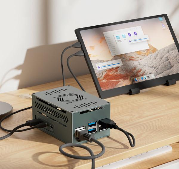 Quality Raspberry Pi 5 Aluminum Case with 4010 PWM Fan and Copper Heatsinks Support for sale