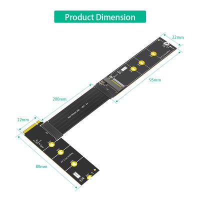 China Cabo de Extensão SSD NVMe M.2 M-Key NGFF de 90 Graus para Upgrade da Versão à venda