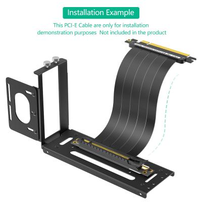 China Schroefbevestigde Grafische Kaarthouder PCI-E Verlengsnoer 16x Verticale Installatie Stand Adapter Te koop