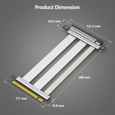 Cina Miglior marchio PCI-E Express ad adattatore PCI 16X Flexible Riser Cable PCIE 5.0 (180 gradi) scheda di estensione GPU in vendita