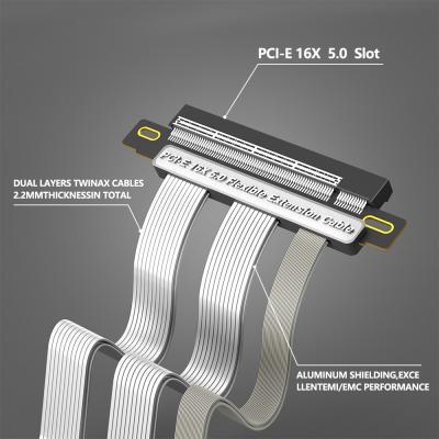 Cina Miglior marchio PCI-E Express ad adattatore PCI 16X Flexible Riser Cable PCIE 5.0 (180 gradi) scheda di estensione GPU in vendita