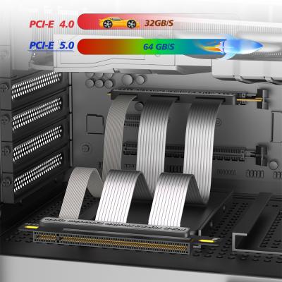Cina Miglior marchio PCI-E Express ad adattatore PCI 16X Flexible Riser Cable PCIE 5.0 (180 gradi) scheda di estensione GPU in vendita