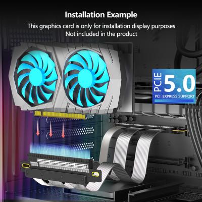 Cina Miglior marchio PCI-E Express ad adattatore PCI 16X Flexible Riser Cable PCIE 5.0 (180 gradi) scheda di estensione GPU in vendita