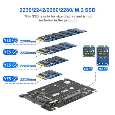 China M.2 SSD para SATA3 de 2,5 polegadas para NGFF Key-B e mSATA à venda