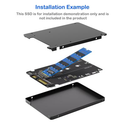 중국 M.2 키 B에서 SATA III SSD 어댑터 2.5 인치 장치 판매용