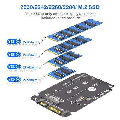중국 M.2 키 B에서 SATA III SSD 어댑터 2.5 인치 장치 판매용