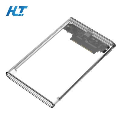 China USB 3.0 Type-C 2.5-inch SATA HDD Enclosure with Transparent Case for sale