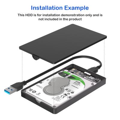 China 2.5 Zoll USB 3.0 SATA Festplattengehäuse mit Typ C zu verkaufen