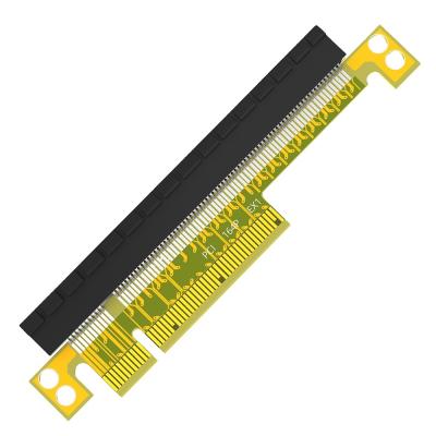 China PCI Express 8X to 16X Riser Card 107mm Black PCB for sale