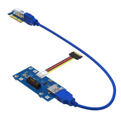 중국 마그네틱 받침대 및 LED 포함 PCI-E 1X 라이저 카드 22cm 판매용