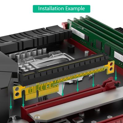 China PCI-E 4X to 16X Riser Card 107.6mm for Laptop PCI Express 3.0 for sale