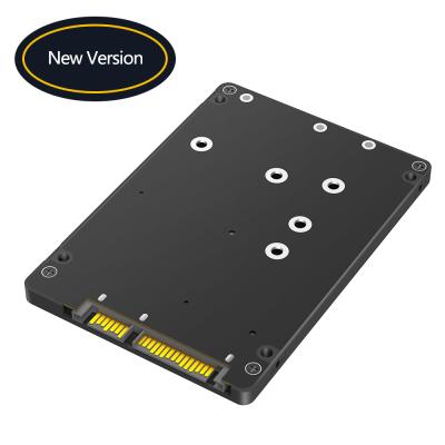 China 2 in 1 Combine M.2 NGFF Key B & MSATA SSD to  2.5 SATA3 Adapter With Plastic Enclosure for sale
