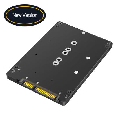 China 2 in 1 Combine M.2 NGFF Key B & MSATA SSD to  2.5 SATA3 Adapter With Plastic Enclosure for sale