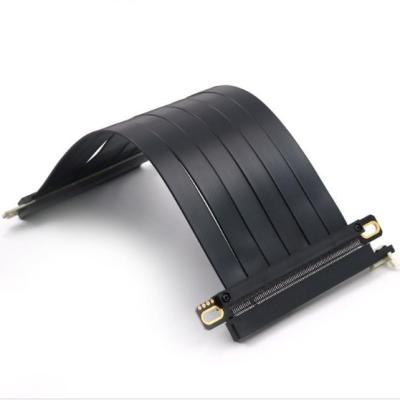 China 16X Interface PCIe Riser Cable with 28CM Length Flexible Cable for GPU Extension for sale