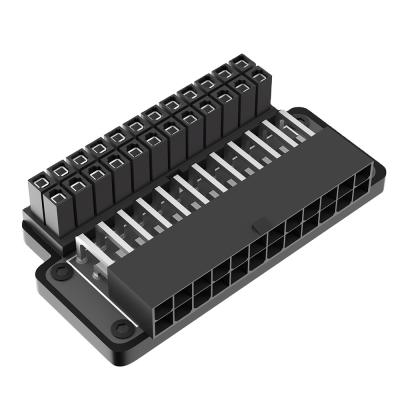 China ATX 24Pin 90 Degree Right Angle Power Adapter with Power OK Standby LED and ABS Plastic Top Cover for sale