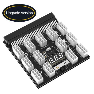 China Upgrade Version ATX Power Supply Breakout Board with 1200W Power Support Digital Temperature and LED Voltage Display for Mining for sale