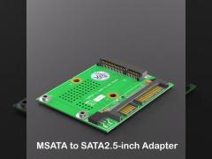 MSATA to SATA III 2.5인치 어댑터, 6Gbps 전송 지원, MSATA 풀 하이트 및 하프 하이트 SSD 확장 카드에 적합