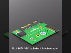 Adattatore da SSD M.2 SATA a SATA III da 2,5 pollici Scheda di espansione NGFF M.2 Key-B per desktop e laptop Supporta 2230 2242mm per SSD SATA
