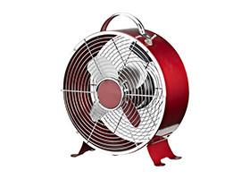 中国 9インチの静かなレトロの扇風機、2つの速度の装飾的な金属の机ファン 販売のため