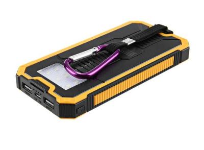 China Hot selling outdoor portable charging power bank with  torch and solar panel recharging for sale