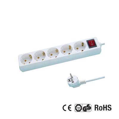 China Germany Type Extension Socket With 1.5m Wire, With Switch CE/GS Certificate for sale