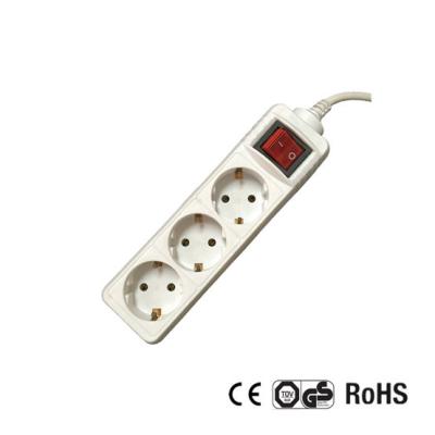 China Germany Type Extension Socket With 1.5m Wire, With Switch CE/GS Certificate for sale