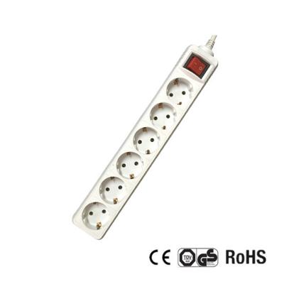 China Germany Type Extension Socket With 1.5m Wire, With Switch CE/GS Certificate for sale