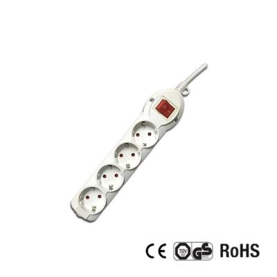 China Germany Type Extension Socket With 1.5m Wire, With Switch CE/GS Certificate for sale