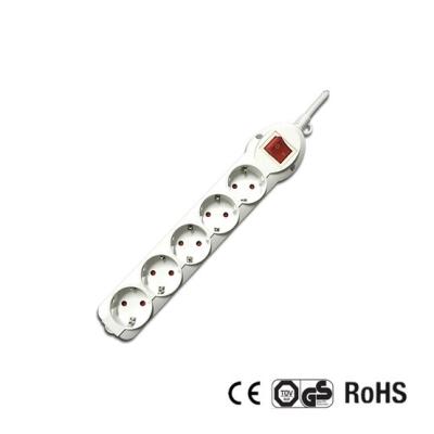 China Germany Type Extension Socket With 1.5m Wire, With Switch CE/GS Certificate for sale