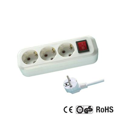 China Germany Type Extension Socket With 1.5m Wire, With Switch CE/GS Certificate for sale