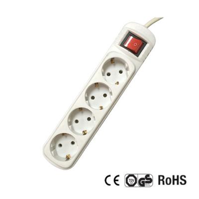 China Germany Type Extension Socket With 1.5m Wire, With Switch CE/GS Certificate for sale