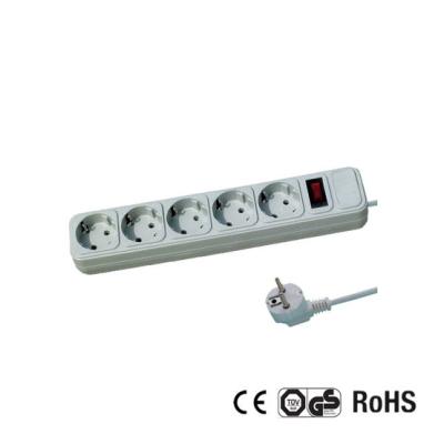 China Germany Type Extension Socket With 1.5m Wire, With Switch CE/GS Certificate for sale