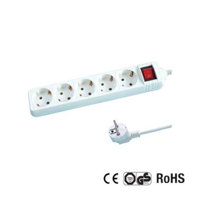 China Germany Type Extension Socket With 1.5m Wire, With Switch CE/GS Certificate for sale