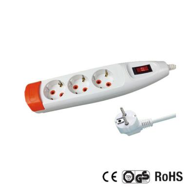 China Germany Type Extension Socket With 1.5m Wire, With Switch CE/GS Certificate for sale