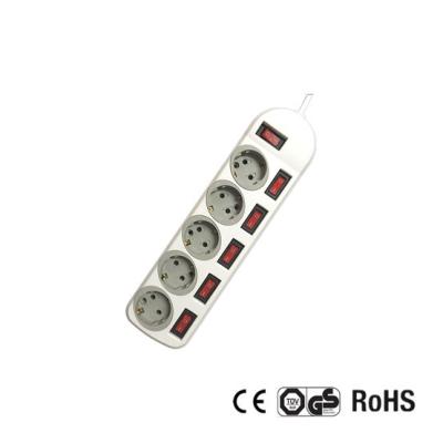China Germany Type Extension Socket With 1.5m Wire, With Switch CE/GS Certificate for sale