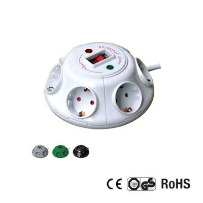 China Germany Type Extension Socket With 1.5m Wire, With Switch CE/GS Certificate for sale