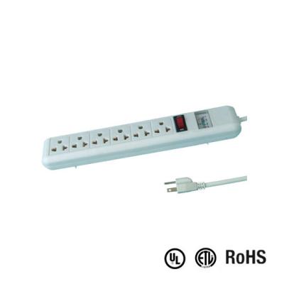 UL and CUL Tested Power Strip 1.5ft 3*14AWG Cord with Switch, Surge Protector