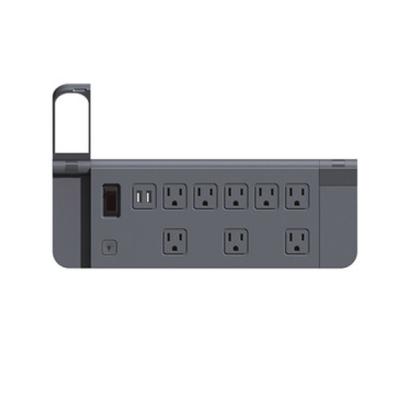 China 7 outlet Power Strip and Extension Socket With Circuit Breaker 2 Type C LED Light 2*7W 500 Lumin 2 Rotating 180° for sale